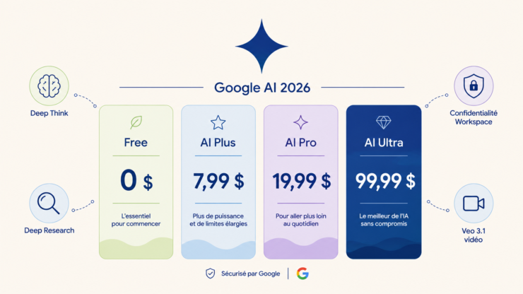 Gemini gratuit vs Google AI Pro vs AI Ultra : que choisir en 2026 ...